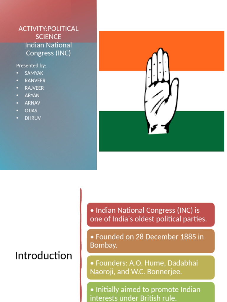 Indian National Congress Presentation | PDF | Indian National Congress ...