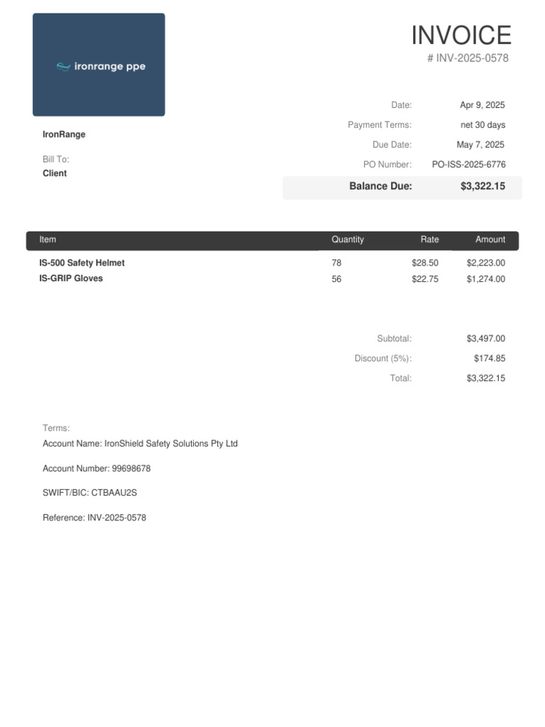 Invoice INV-2025-0578-1 | PDF