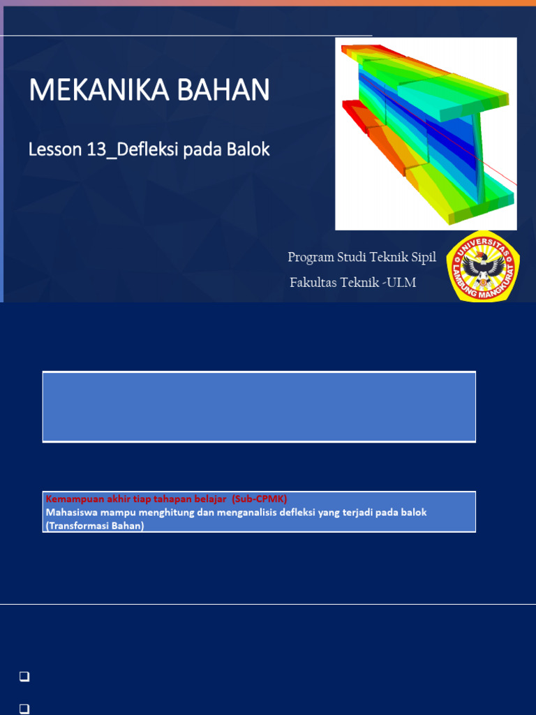 Defleksi Pada Balok | PDF