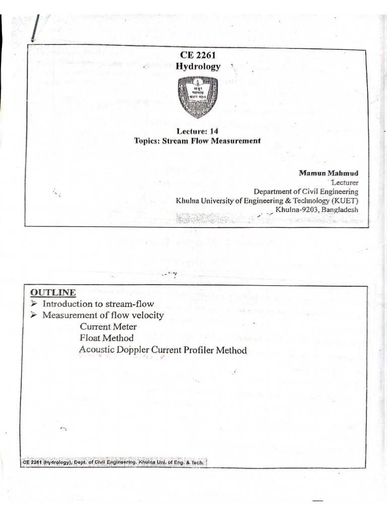 Streamflow Measurements | PDF