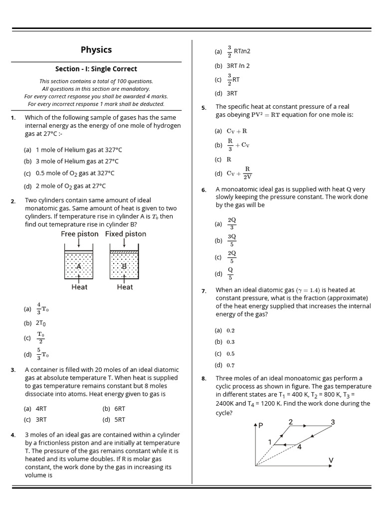 Thermo TestPaper 1743770393 | PDF | Gases | Heat