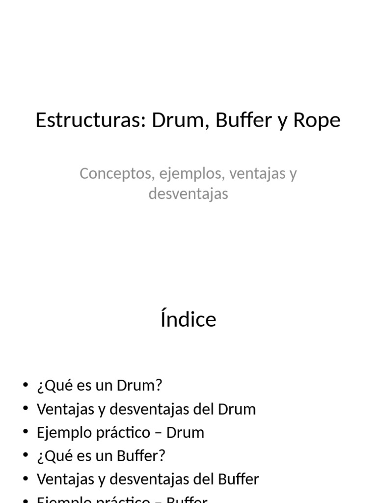 Drum Buffer Rope Presentacion Con Imagenes | PDF | Almacenador ...