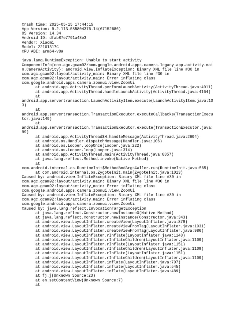 Camera App Crash Report Analysis | PDF | Computer Programming ...