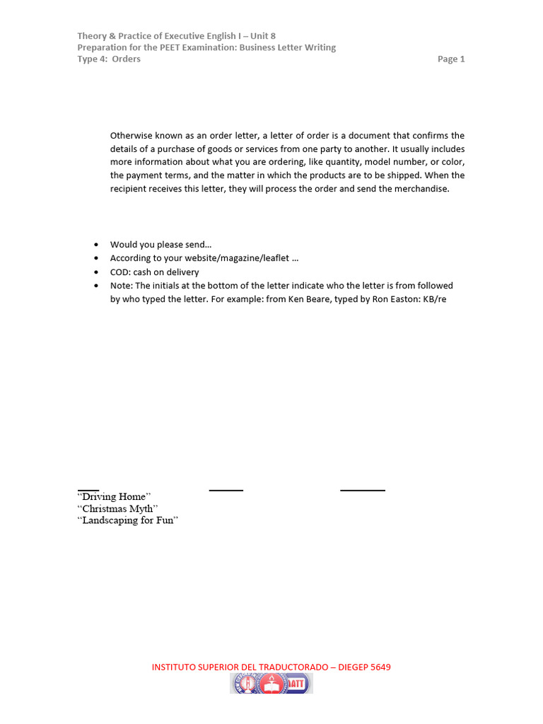 Unit 07 - Business Correspondence - Type 4 | PDF