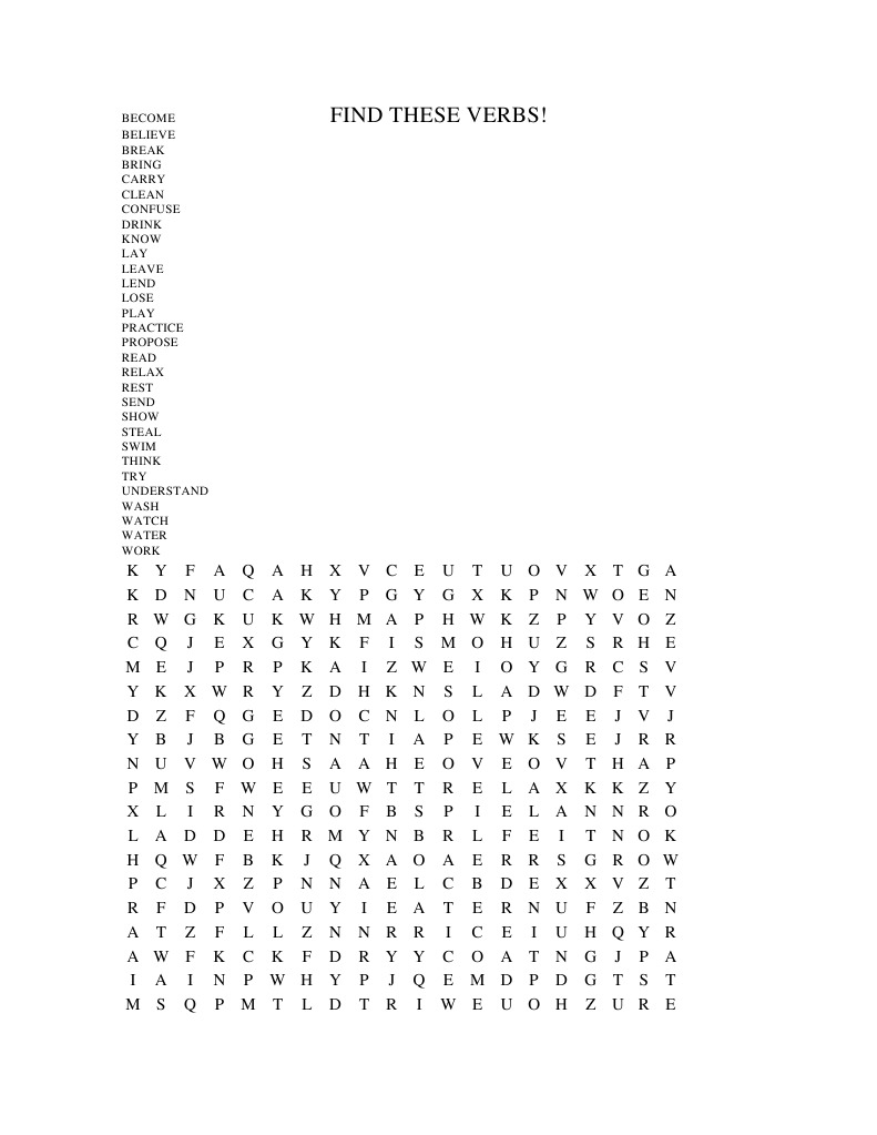 Essential Verbs List for Learning | PDF