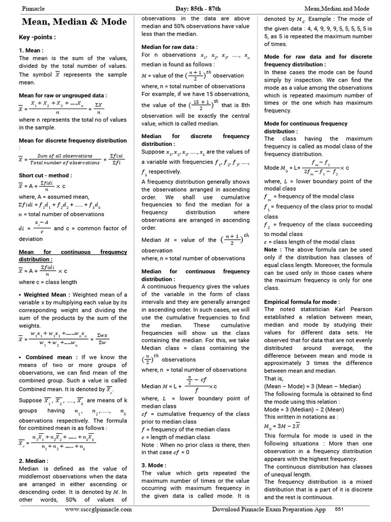 20.mean Median and Mode Q | PDF | Mode (Statistics) | Mean