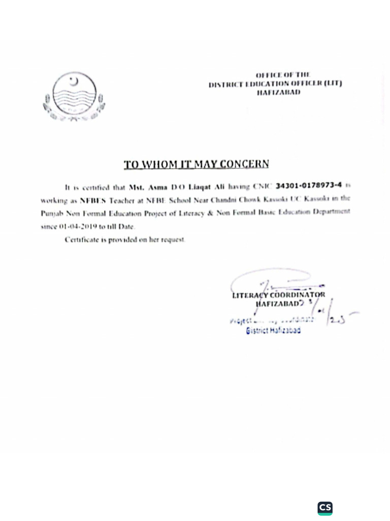 Experience Letter | PDF