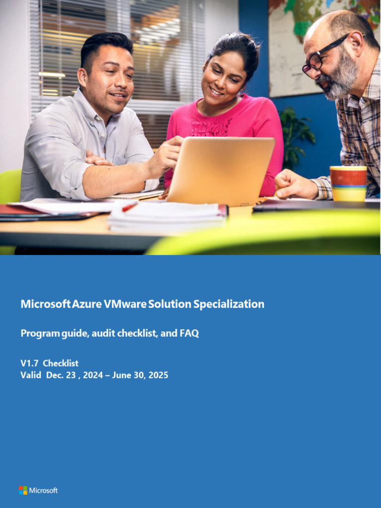 V1 - 7 MSFT Azure VMware Solution Spec Audit Checklist | PDF | Audit | Microsoft Azure