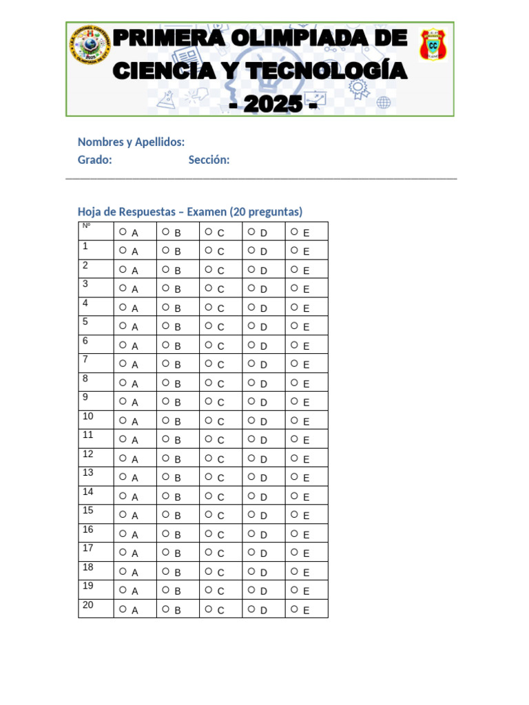 Hoja Respuestas Examen E.a.M.a. | PDF