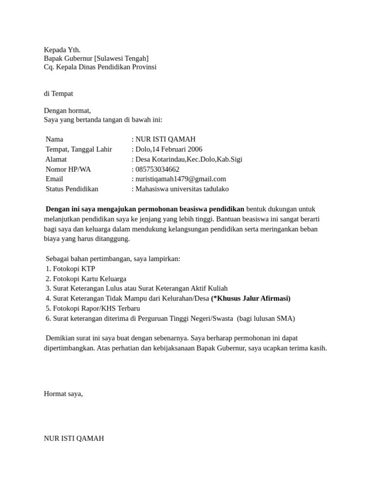 Surat Pernyataan Gub | PDF