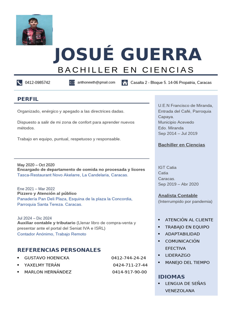 Curriculum Josue | PDF