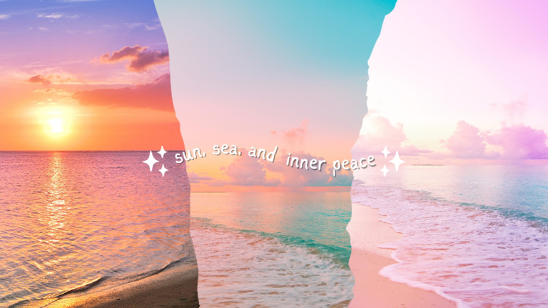 Soft Colorful Aesthetic Beach and Quote Desktop Wallpaper PDF | PDF