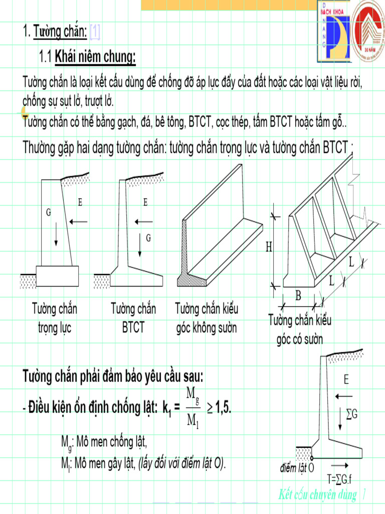 Huong Dan Tinh Toan Tuong Chan Dat DHBK DN | PDF