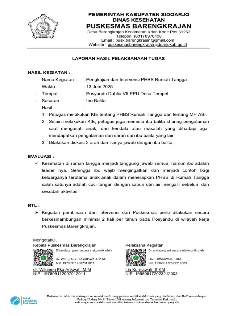 Posyandu DahliaVIIPPU Desa Tempel | PDF