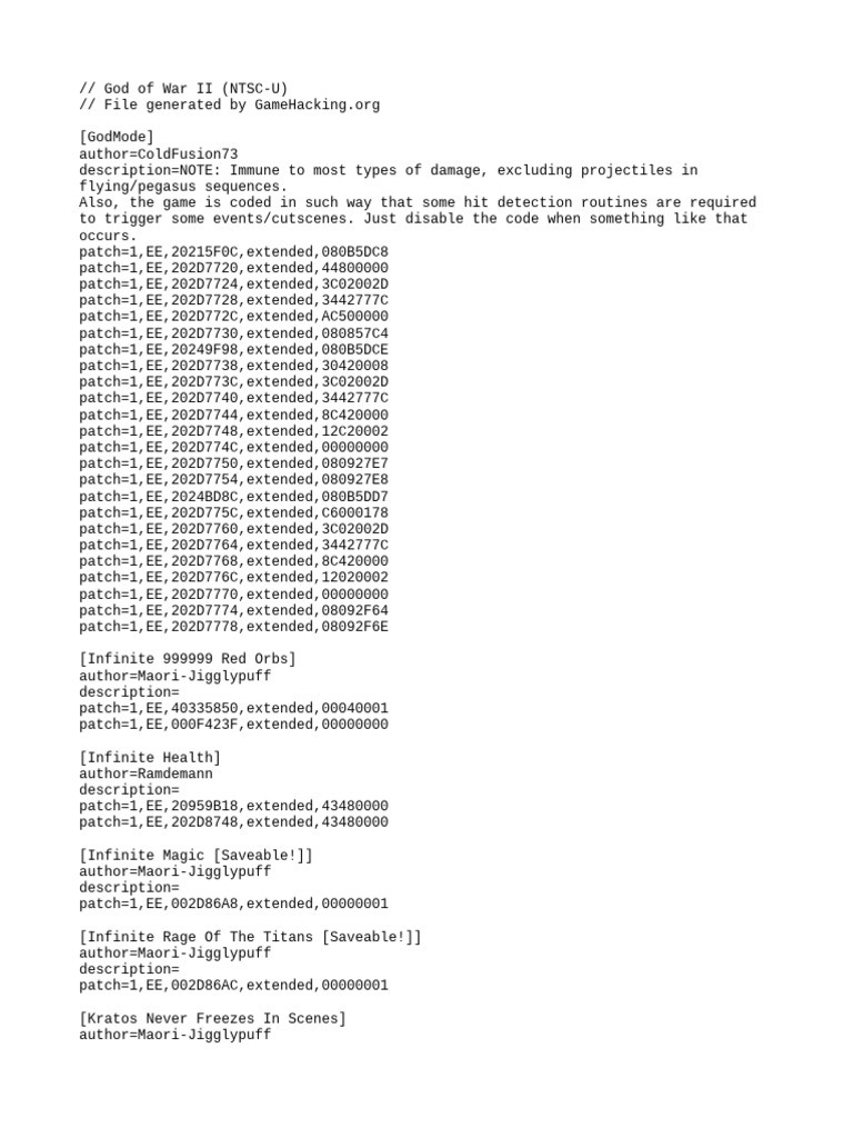 SCUS-97481 Pnach | PDF