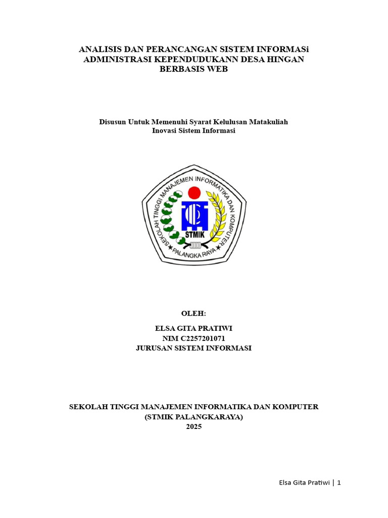 Sistem Informasi Administrasi Desa Hingan | PDF