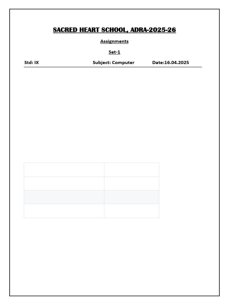 Java Programming Assignments for IX Std | PDF