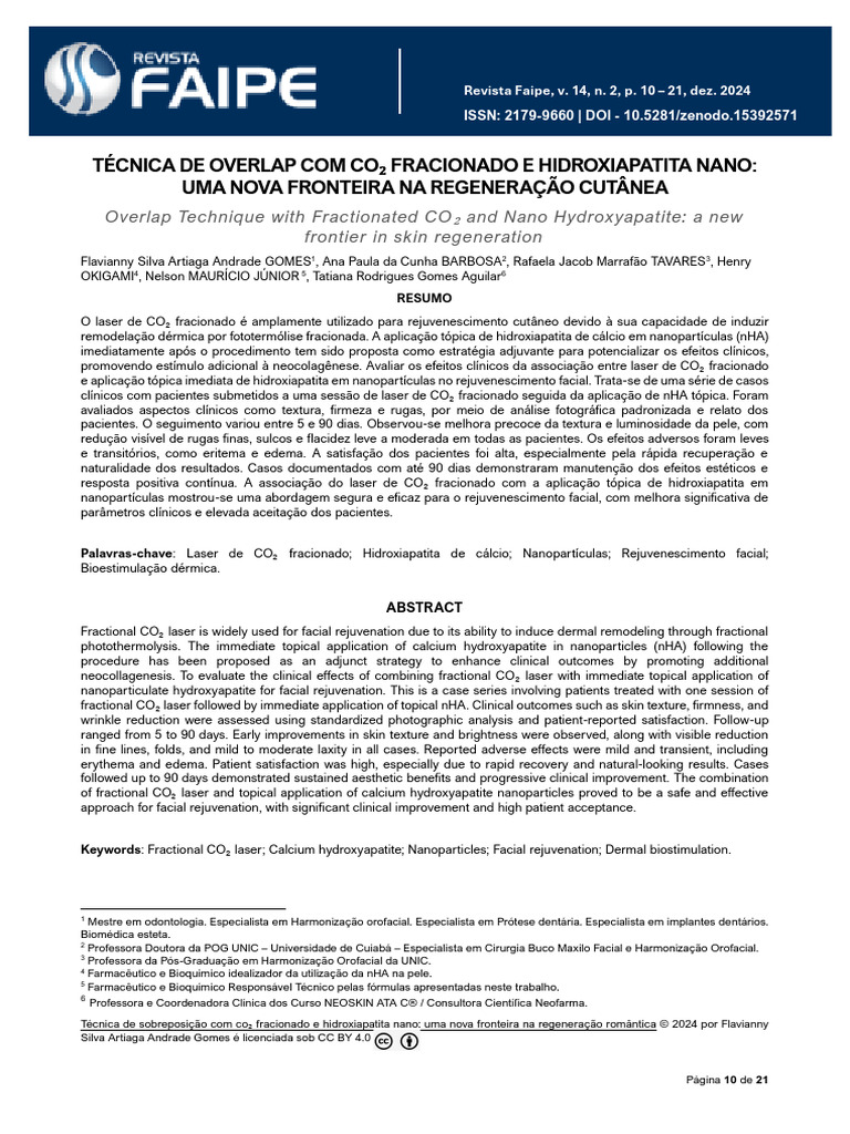 Técnica de Overlap Com Co Fracionado e Hidroxiapatita Nano Uma Nova ...