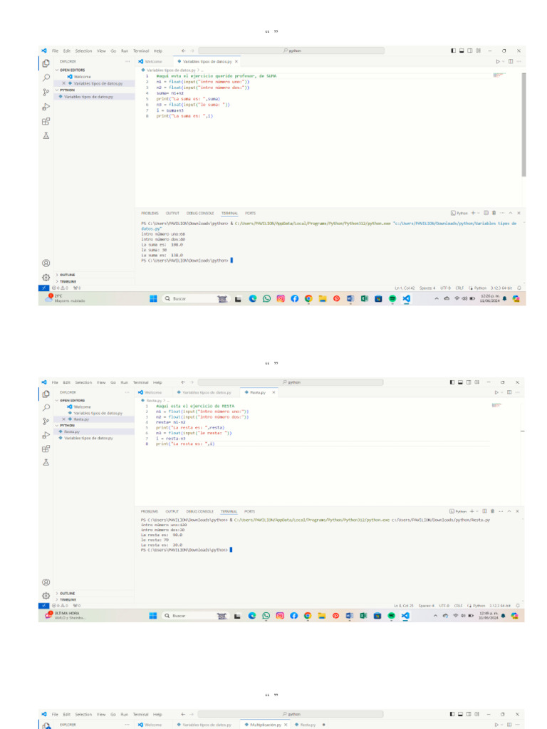 Variables Tipos de Datos en Python | PDF