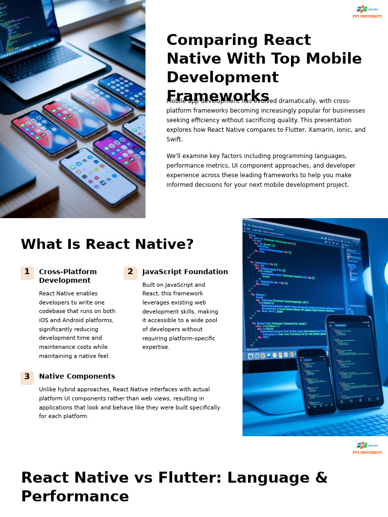 Or 1. Comparing React Native With Top Mobile Development Frameworks | PDF | Xamarin | Mobile App