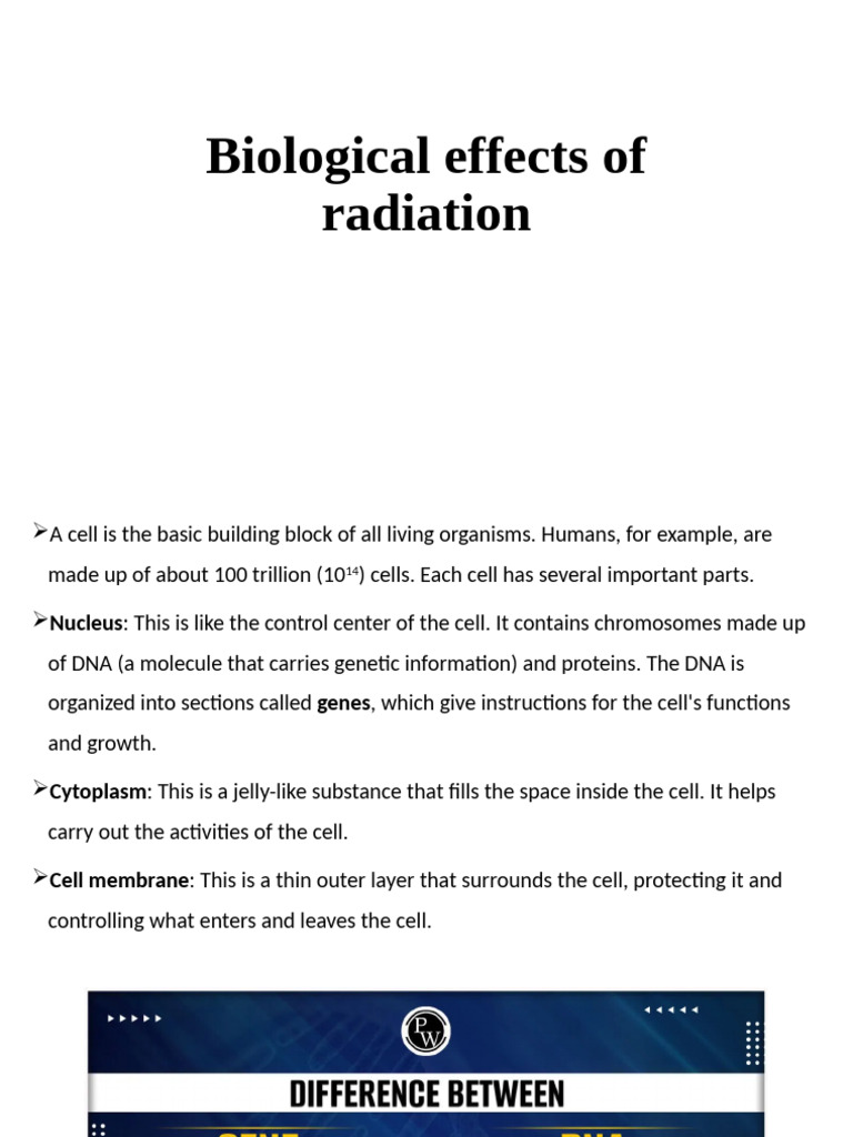 Biological Effects of Radiation | PDF | Cell (Biology) | Radiation