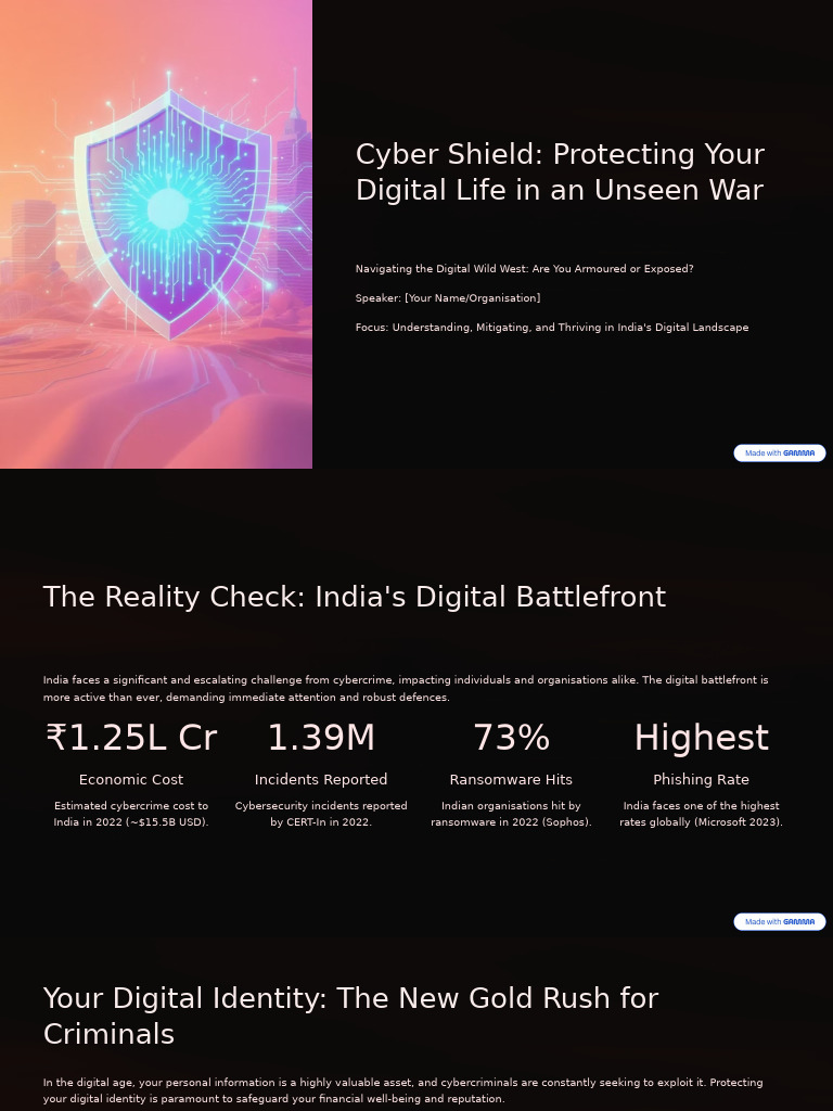 Cyber Shield Protecting Your Digital Life in An Unseen War | PDF ...