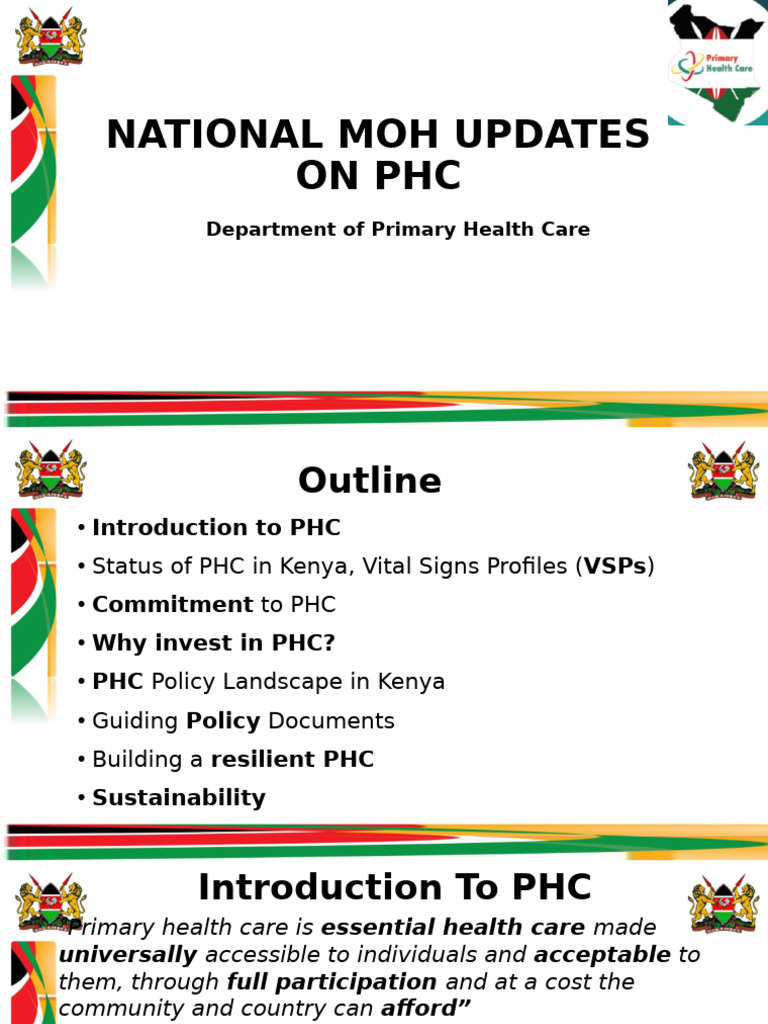 Moh National Updates On PHC | PDF | Social Programs | Social Policy
