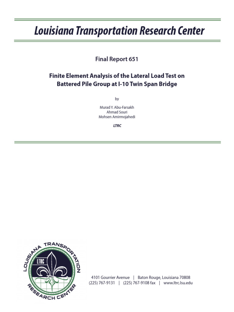 FR 651 | PDF | Deep Foundation | Deformation (Engineering)