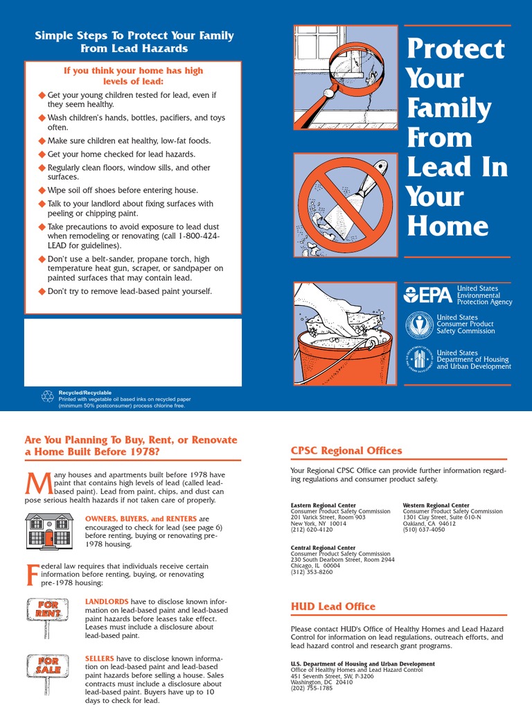 Protect Your Family From Lead in Your Home | PDF | Wellness | Medical