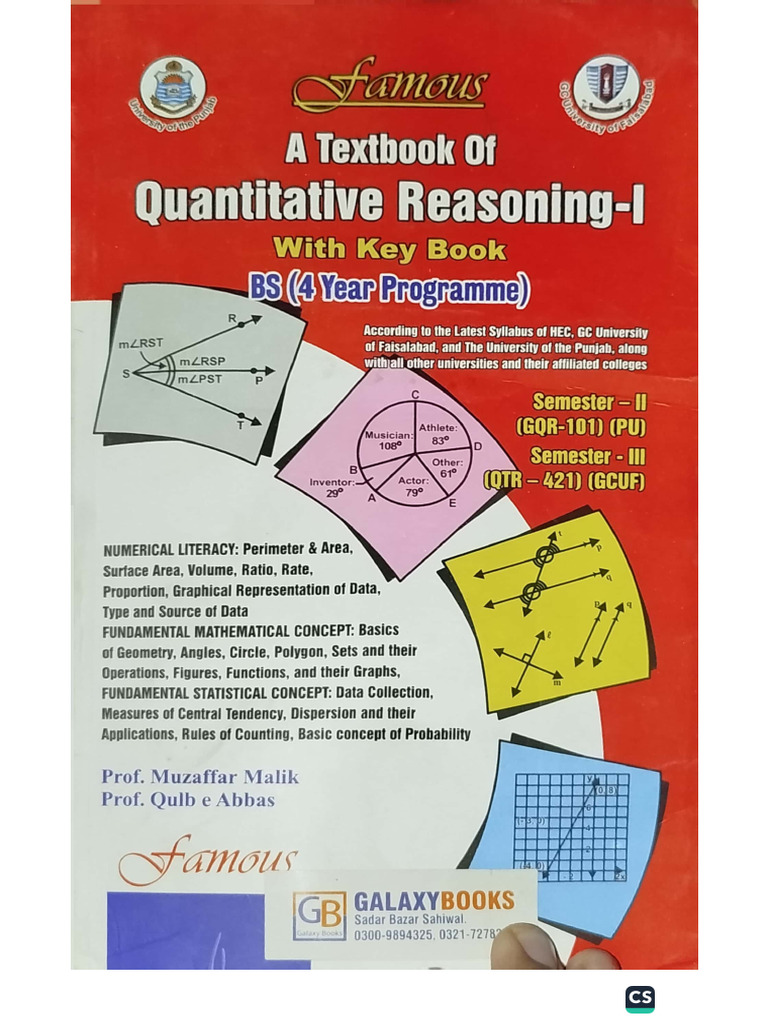 Qunatative Reasoning Unit No.1 | PDF