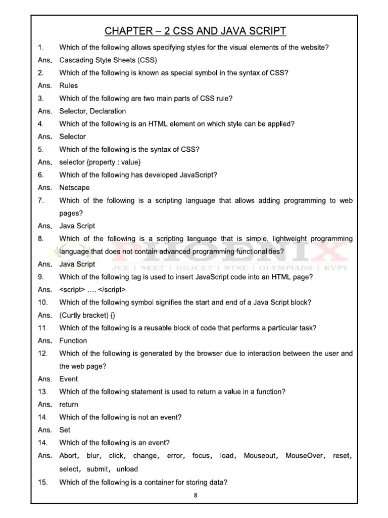 Chapter - 2 MCQ | PDF