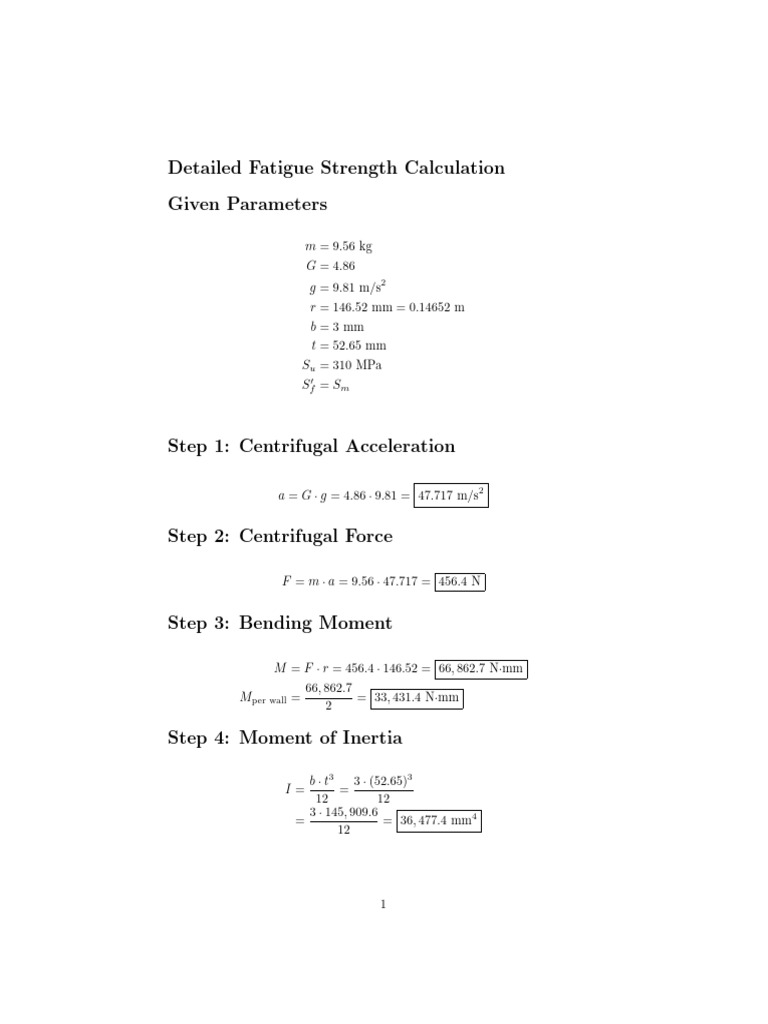 Fatigue Strength Calculation Guide | PDF