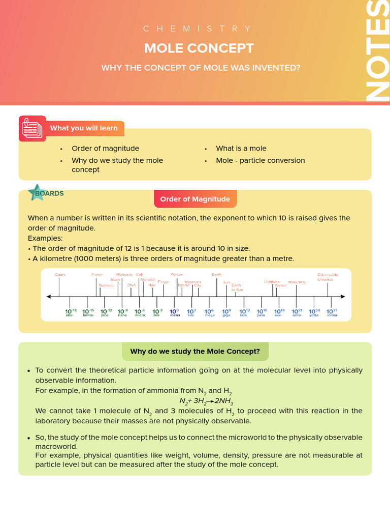 Understanding Mole Concept and Conversions | PDF | Mole (Unit) | Molecules