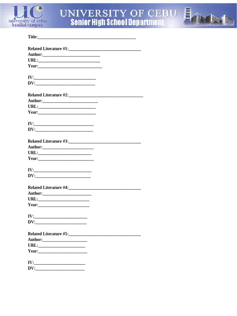 Literature Review on Research Variables | PDF