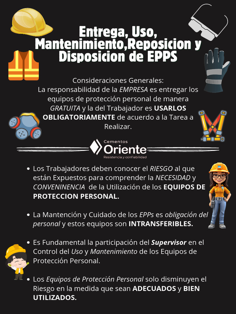 Charla ENTREGA, USO, MANTENIMIENTO, REPOSICION Y DISPOSICION DE EPPs | PDF