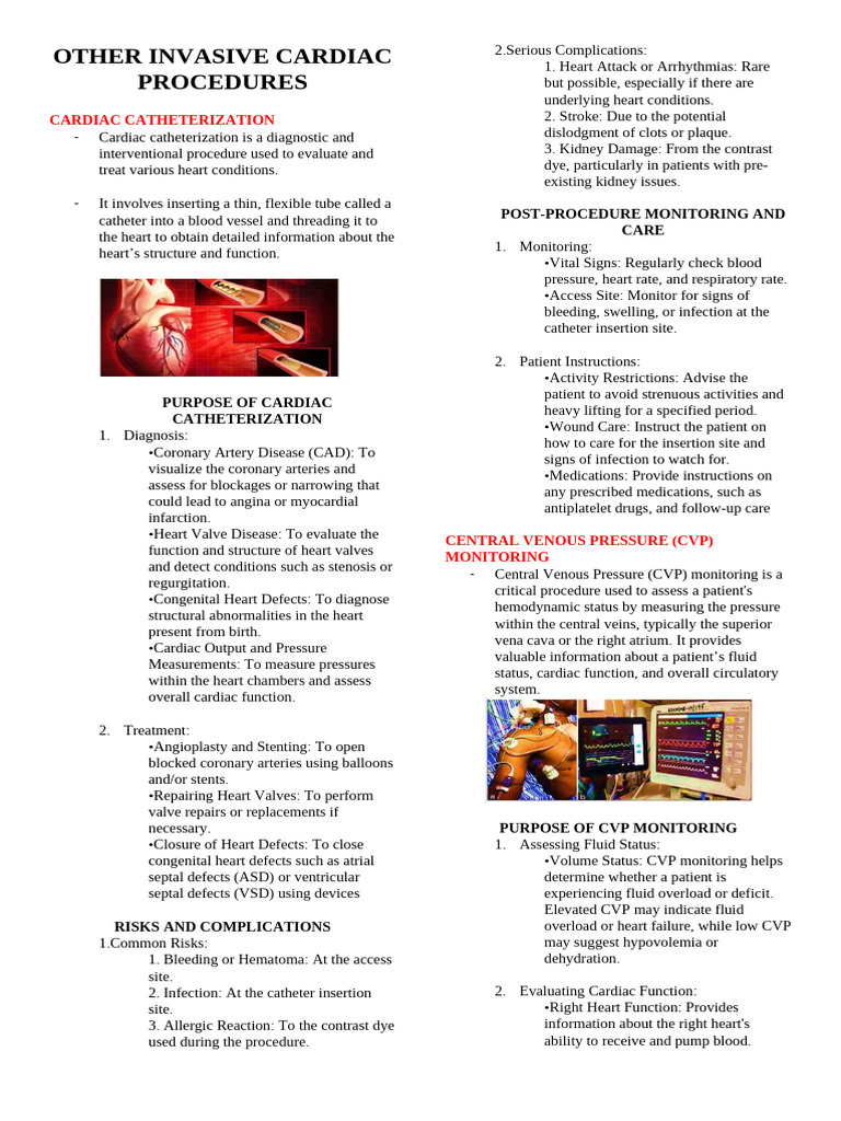 Other Invasive Cardiac Procedures | PDF | Heart | Vein