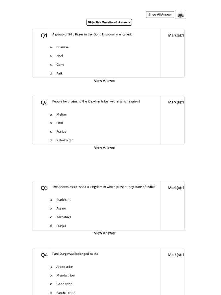 Ch5 SST History Extra MArks | PDF