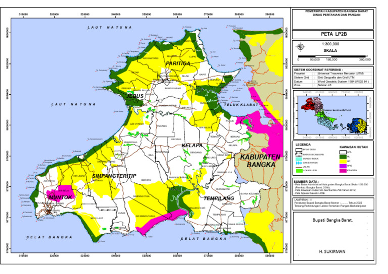 Lampiran II PETA PERBUB Nomor 25 Tahun 2022 Tentang LP2B | PDF