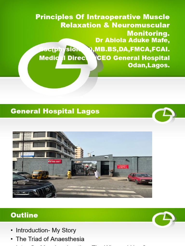 Principles of Intraop Muscle Relaxation & Neuromuscular Monitoring ...