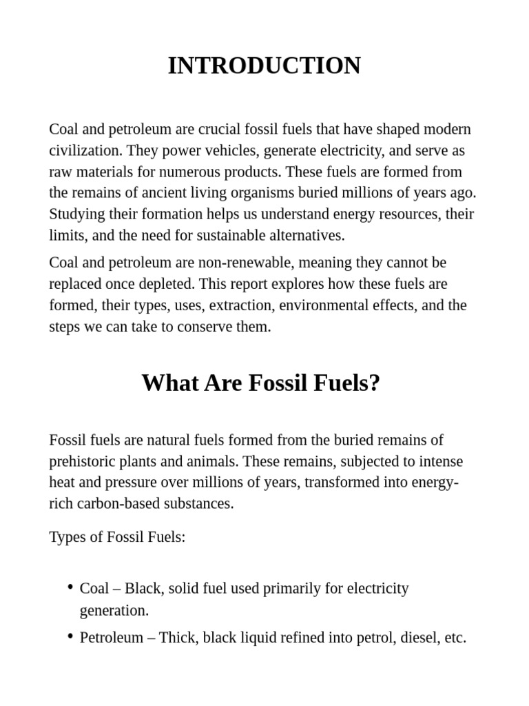 Formation of Coal and Petroleum Explained | PDF | Petroleum | Fossil Fuels