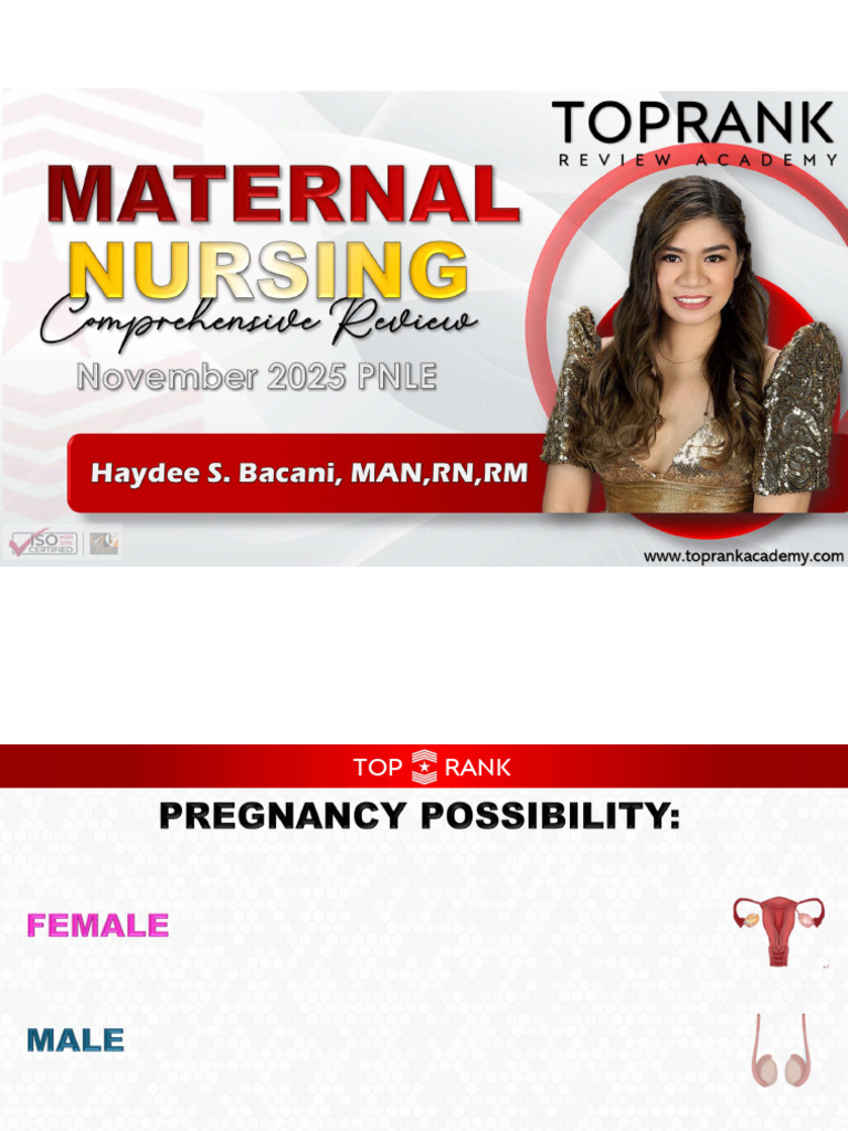 Compre - Handouts - Ob (Ms. Bacani) | PDF | Childbirth | Mammalian Pregnancy