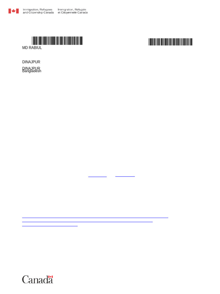 Biometric Instruction Letter for Canada | PDF | Immigration Law ...