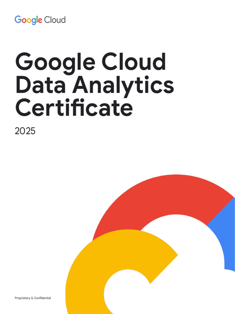 Cloud Dataanalytics Certificate Overview | PDF | Data | Data Analysis