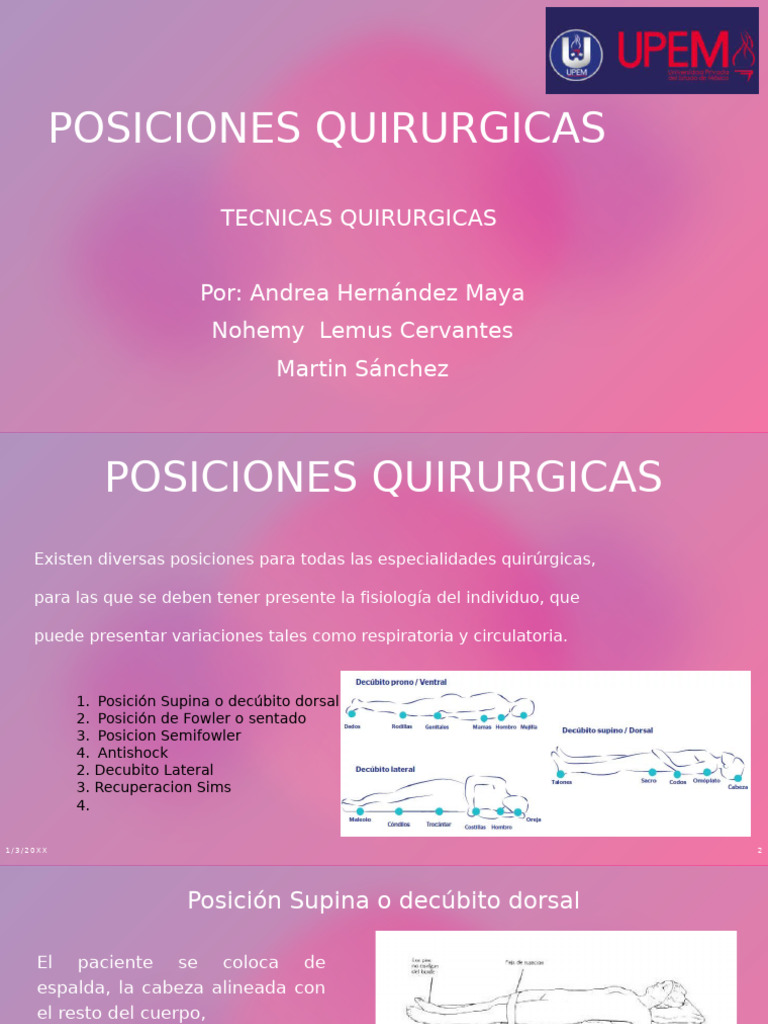 Posiciones Quirurgicas-1 | PDF