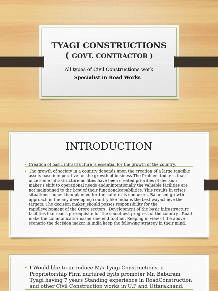 Tyagi Constructions | PDF | Economies
