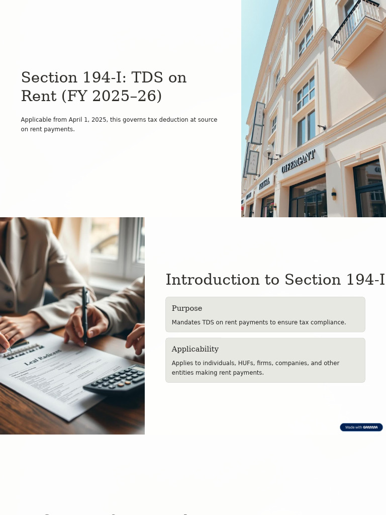 TDS on Rent Guidelines FY 2025-26 | PDF