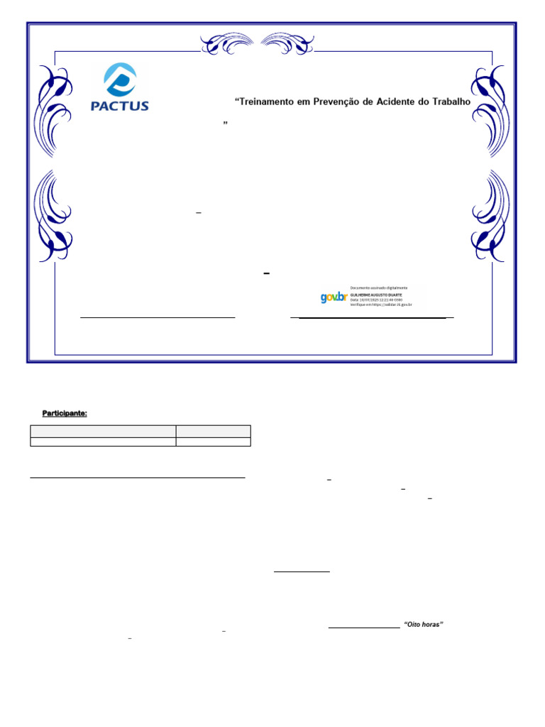 Certificado NR 12 Bruno Henrique Lemes Pereira Assinado | PDF