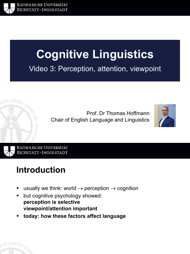 Cognitive Linguistics 3 Attention Percep | PDF | Cognition | Behavioural Sciences
