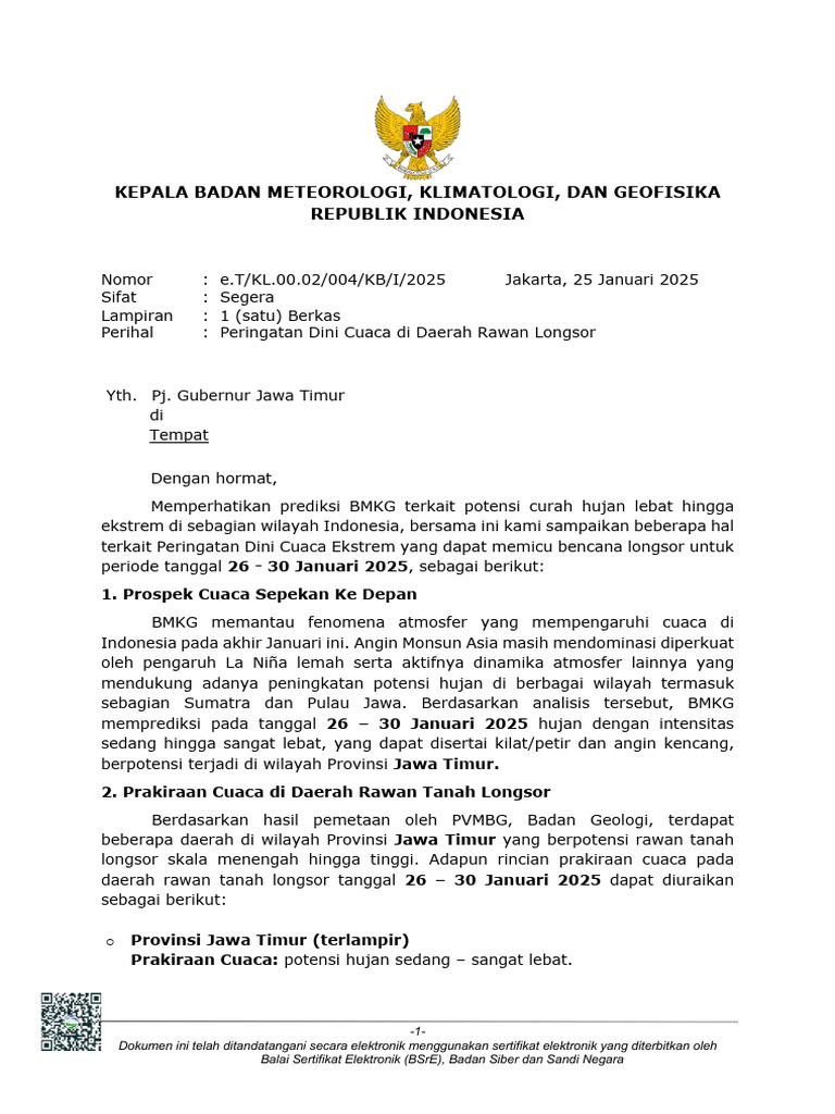 Surat Gub Jawa Timur | PDF