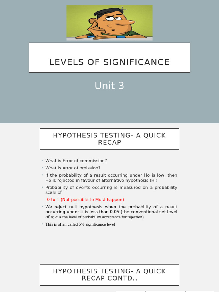 Understanding Significance Levels in Testing | PDF | Standard Error ...
